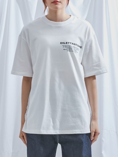 MUSINSA | DILETTANTISME Unisex Lettering T-shirt (WH)
