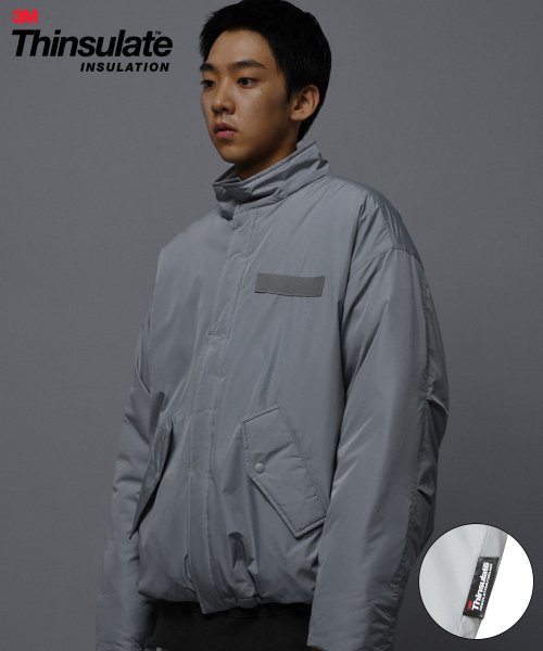 MUSINSA | TRAVEL 3M THINSULATE FIELD SHORT PUFFER JACKET GRAY