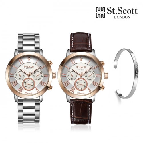 세인트스코트런던(ST.SCOTT LONDON) ST7505M-RSS Apollo 아폴로 멀티 다이아몬드 남성 메탈 시계 - 후기 ...