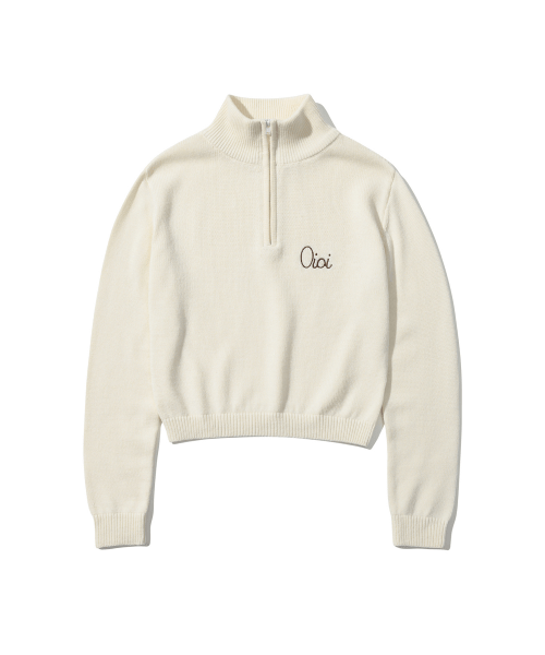 오아이오아이 컬렉션(OIOI COLLECTION) PLAIN HALF ZIPUP KNIT [IVORY] - 사이즈 & 후기 | 무신사