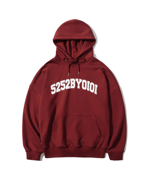 오아이오아이 컬렉션(OIOI COLLECTION) UNIVERSITY LOGO HOODIE [BURGUNDY] - 사이즈 ...
