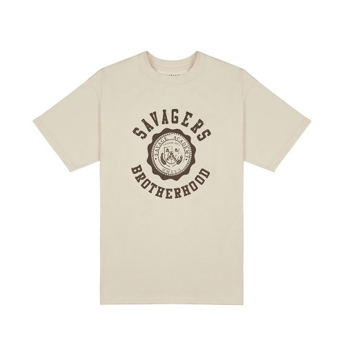 MUSINSA | SAVAGE SVG BROTHERHOOD Logo Tee - Ivory