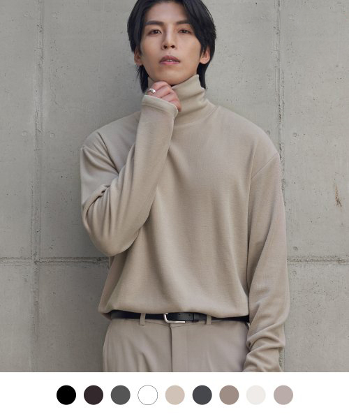 MUSINSA | DRAW FIT [Drawfit X Gang Stylist] Turtleneck knit T-shirt.