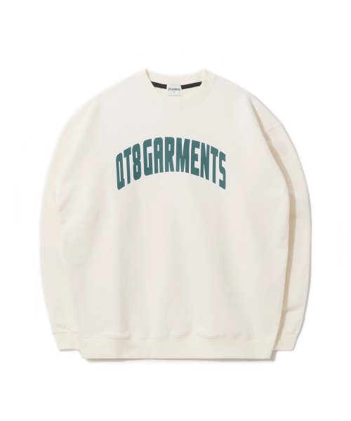 MUSINSA | QT8 GARMENTS MR Arch Logo Sweat Shirt (Cream)