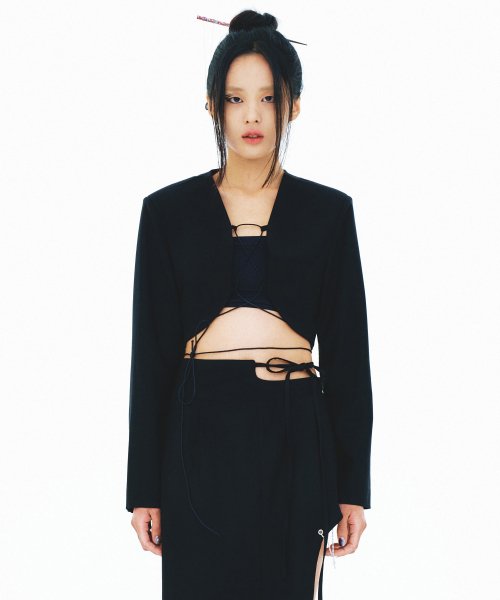 MUSINSA | ROSEAPPLE STUDIO 213-rope bolero jacket