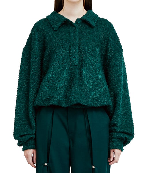 MUSINSA | ESC STUDIO flower knit polo mtm(green)