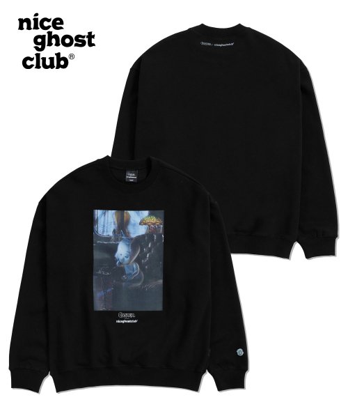 MUSINSA | NICE GHOST CLUB CSP 1995 FILM SWEATSHIRTS_BLACK(NG2BFUM475B)