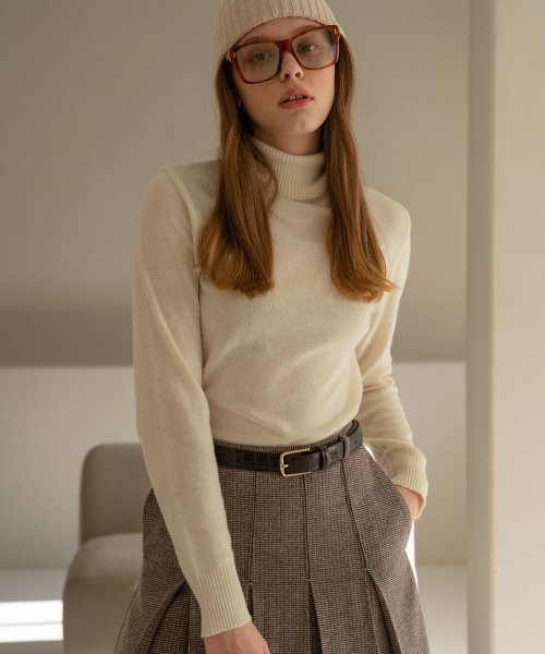 MUSINSA | SIYAZU SKN 2019 Wool Blend Pola-knit_Ivory