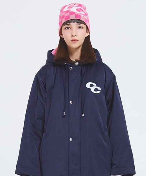 MUSINSA | CRANK Wool Bench Coat_Navy