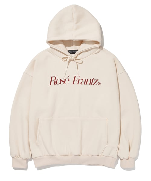 MUSINSA | ROSÉ FRANTZ Signature Basic Logo Hoodie [Cream]