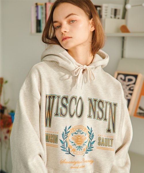 MUSINSA | CPGN STUDIO [FLEECE LINED] WISCONSIN HOODIE MELANSHAWGA
