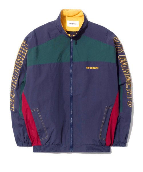 MUSINSA | QT8 GARMENTS MH Retro Track Jacket (Navy/Yellow/Green)