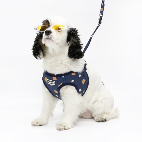 키니키니(KINIKINI) [키니키니X어프어프] 도트 플라워 코비 소프트 하네스 - 네이비 - 후기 | 무신사