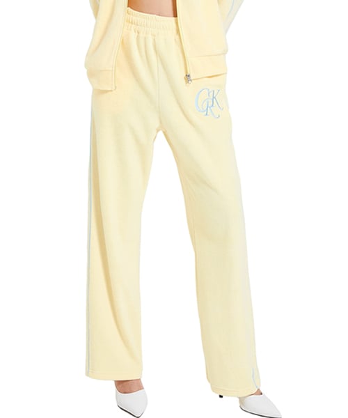 MUSINSA | CRANK Terry Wide Training Pants_Light Yellow