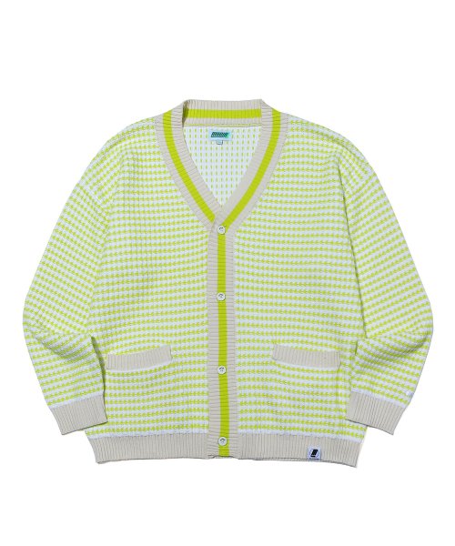 MUSINSA | MARKM STRIPE POINT CARDIGAN IVORY