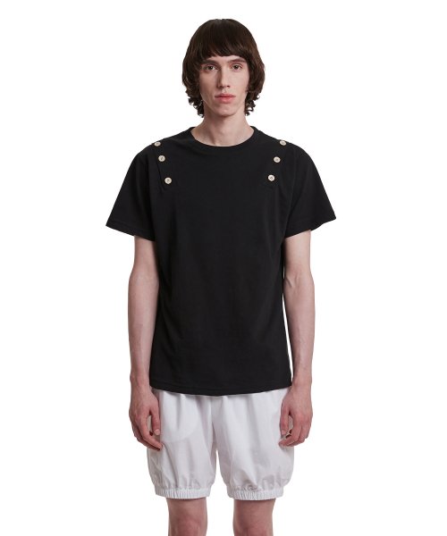 트렁크프로젝트(TRUNK PROJECT) Button T-Shirt_Black - 사이즈 & 후기 | 무신사