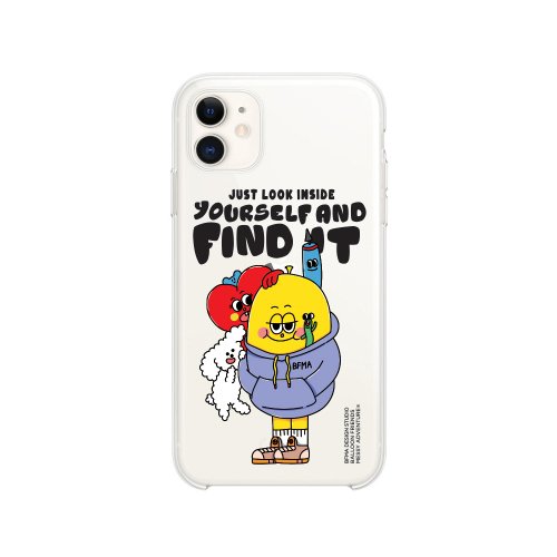 MUSINSA公式 | BALLOON FRIENDS POM Look Inside Gel Hard Phone Case