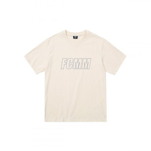 MUSINSA | FCMM Linear Logo T-shirt - Cream