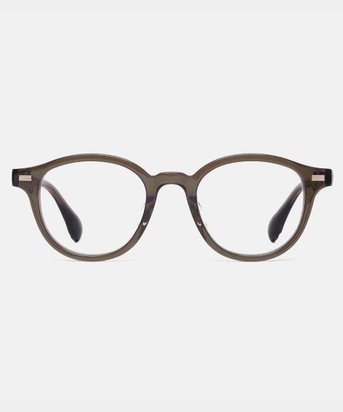 MUSINSA | KNOUUN Circular acetate eyeglass frames, horn frames for men and women CODE. 201. A Khaki