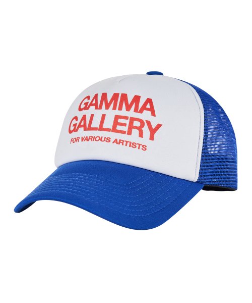 MUSINSA | GAMMA GALLERY SLOGAN TRUCKER CAP [BLUE]