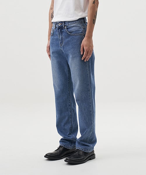 에러스익셉티드(ERRORS EXCEPTED) S010 SEMI WIDE DENIM (Mid blue) - 사이즈 & 후기 | 무신사