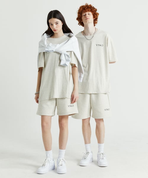 MUSINSA | VTWO LOGO STRING SHORTS_OATMEAL