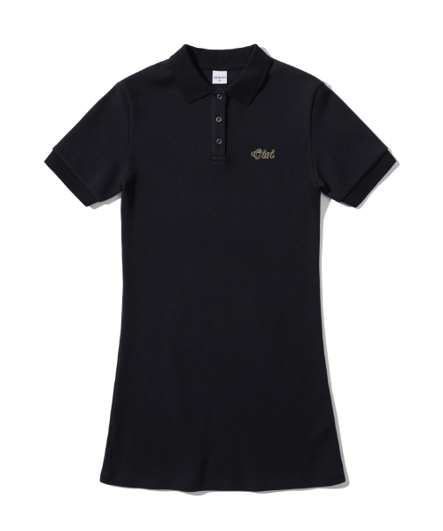 오아이오아이 컬렉션(OIOI COLLECTION) CURLY LOGO PK DRESS [NAVY] - 사이즈 & 후기 | 무신사