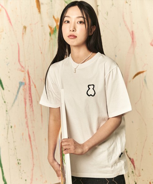 MUSINSA公式 | AQO STUDIO SPACE Ako Bear Standard T-shirt White