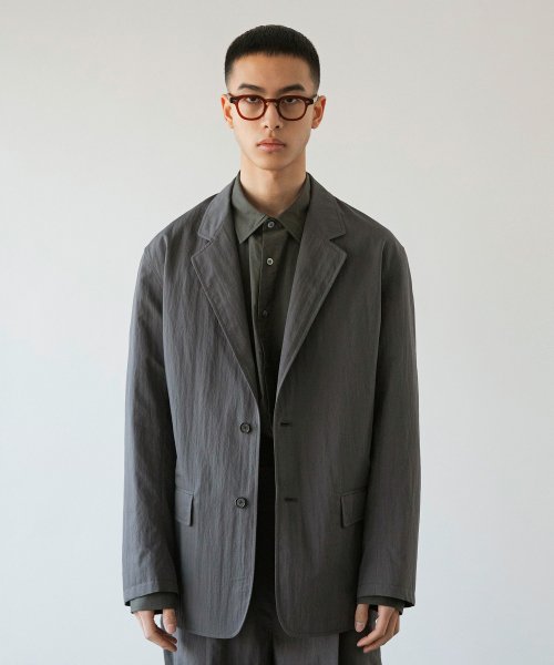 어나더 오피스(ANOTHER OFFICE) Cuban Single Jacket (Graphite) - 사이즈 & 후기 | 무신사