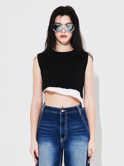 MUSINSA | GATELESS cutter sleeveless top