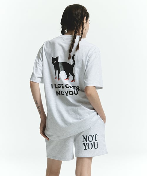 MUSINSA | ITZAVIBE [IBB22UT04GY] RED CAT SHOES T-SHIRTS GREY