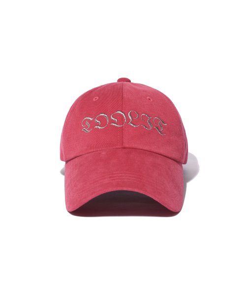 MUSINSA | WOOALONG TOO LIT metallic ball cap - RED