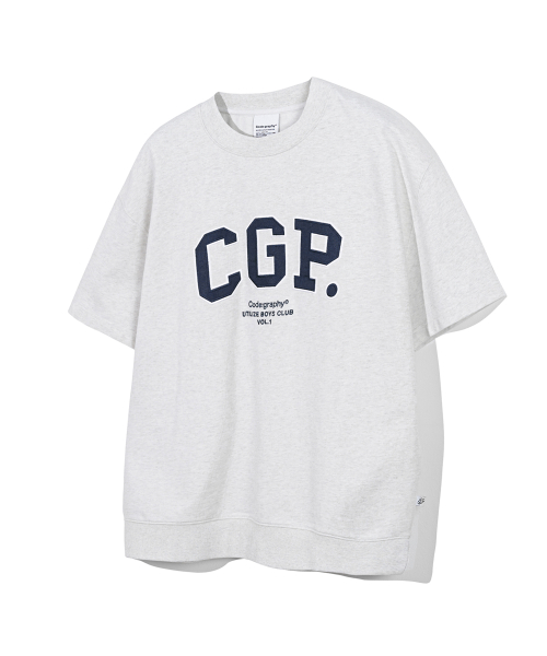 코드그라피(CGP) CGP 아치 로고 반팔 크루넥_멜란지그레이 - 사이즈 & 후기 | 무신사