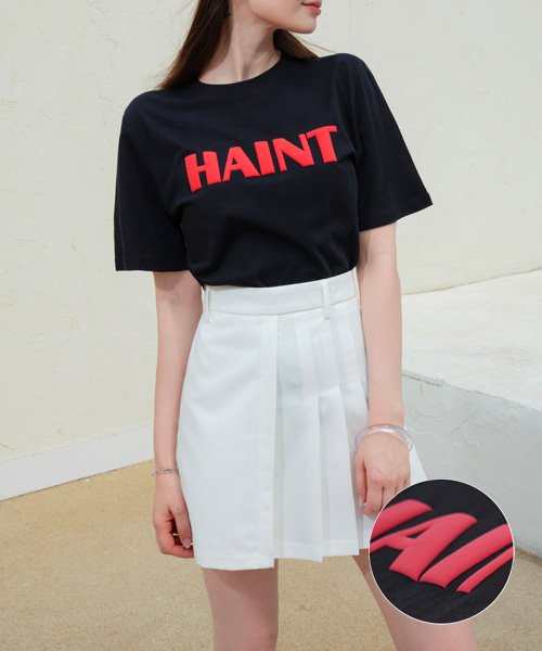 MUSINSA | HAINT Embo Print T-shirt_Black