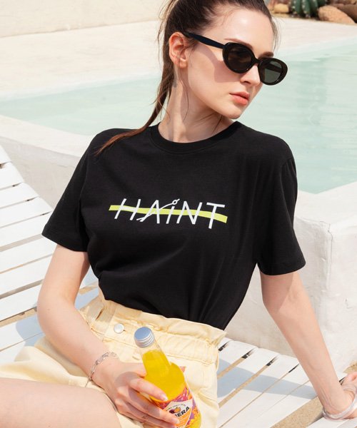 MUSINSA | HAINT Signature Logo T-Shirt_Black