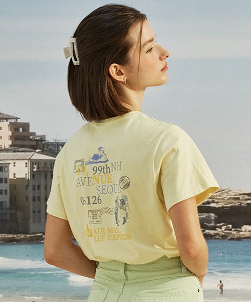 MUSINSA | LETTER FROM MOON LFM. Avenue T-shirt ( Yellow )