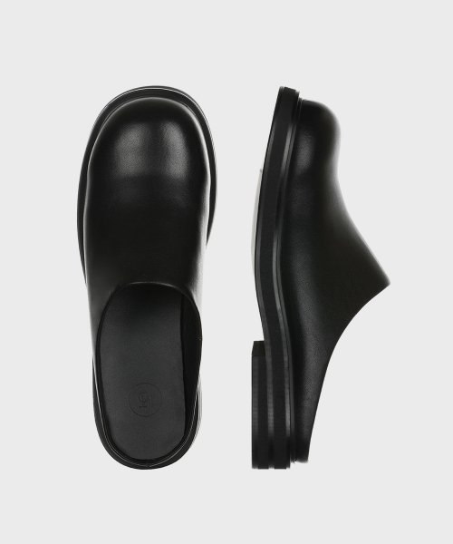 MUSINSA | INTEMPOMOOD Round Leather Mule_Black