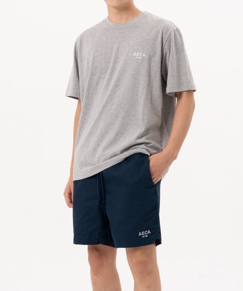 MUSINSA | AECA WHITE AECA BANDING COTTON SHORTS-NAVY