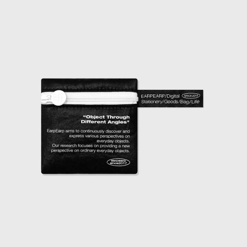 MUSINSA | EARPEARP NEW SLOGAN-BLACK(AirPod-Pouch)