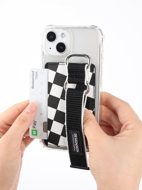 MUSINSA | DESIGNSKIN Attached sporty strap card pocket (strap/card storage)