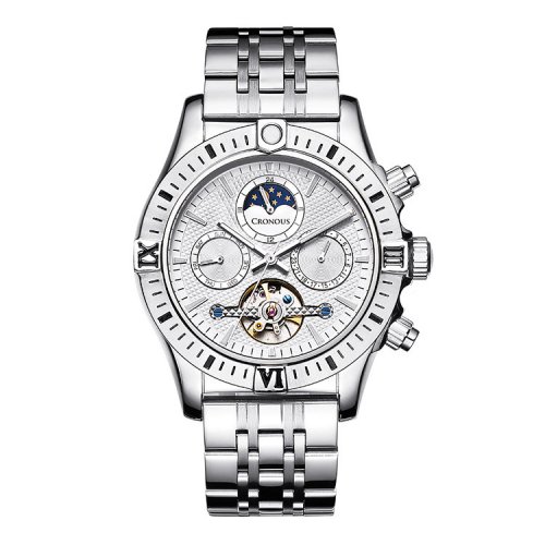 MUSINSA | CRONOUS CRD88703B-WTWT Men's Automatic Multi Metal Watch