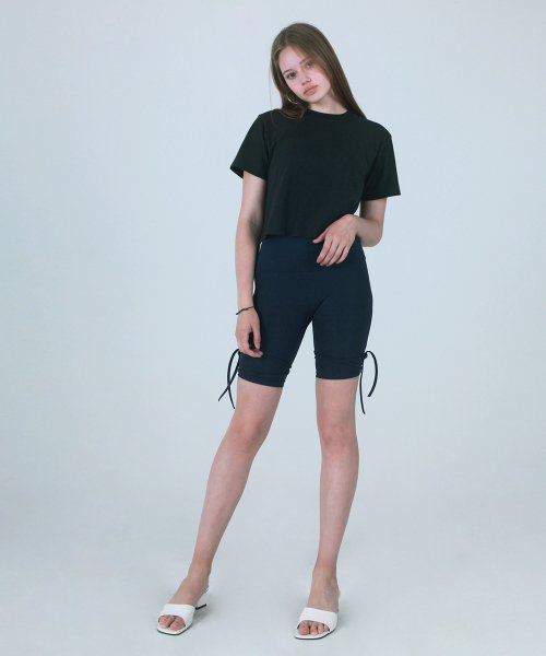 MUSINSA | ASSAY STRING BIKER SHORTS [NAVY]