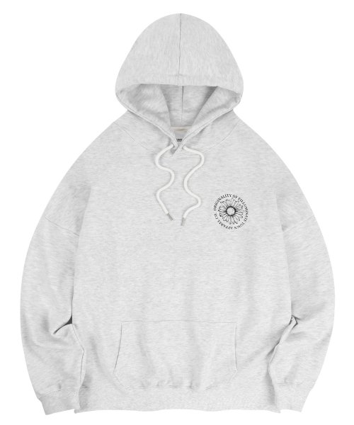MUSINSA | FILLUMINATE Loose-fit Bloom Hoodie - Melange Gray