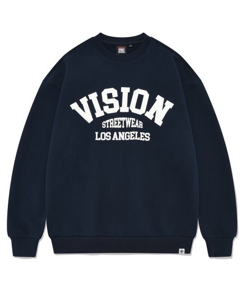MUSINSA | VISION STREETWEAR VSW Arch Logo Crewneck Navy
