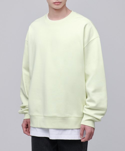 MUSINSA | MUSINSA STANDARD Flat Terry Oversized Sweatshirt [Lemonade]