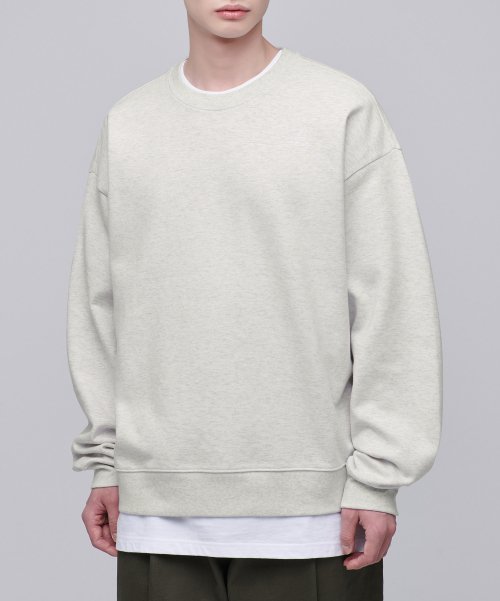 MUSINSA | MUSINSA STANDARD Flat Terry Oversized Sweatshirt [Oatmeal]