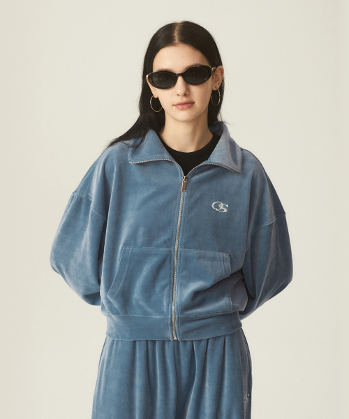 'OS 로고 벨루어 세미 크롭 집업 - SKY BLUE' 최저가 검색, 최저가 39,800원 - 할인 알림