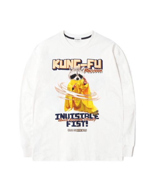 MUSINSA | QT8 GARMENTS MH Kung-Fu Raccoon Long Sleeve (Ivory)