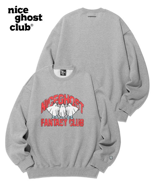 MUSINSA | NICE GHOST CLUB FANTASY CLUB GHOST SWEATSHIRTS_GREY(NG2CFUM457A)