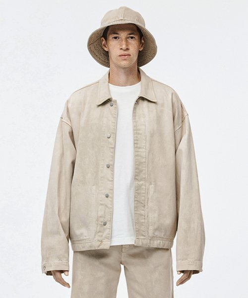 MUSINSA | ERRORS EXCEPTED JK011 Chore Denim Jacket (Sand Beige)